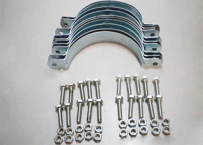 5 inci Dua Pcs Baut Terpisah Penopang Bracket klem pipa Galvanized Pipe ...